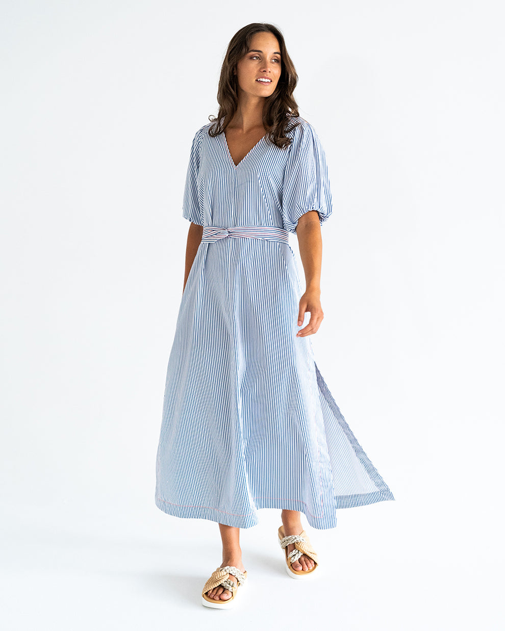 Geneva Dress - Boxer Stripe – Elms+King