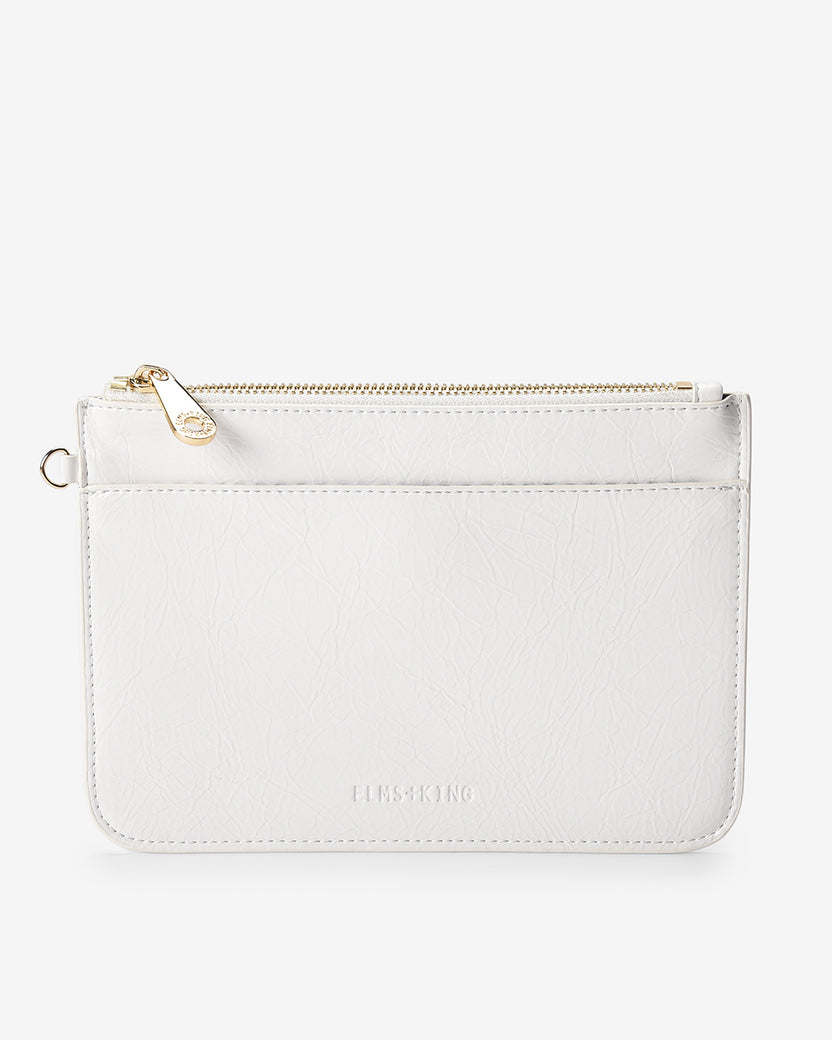 Nevada Pouch - White Crinkle – Elms+King