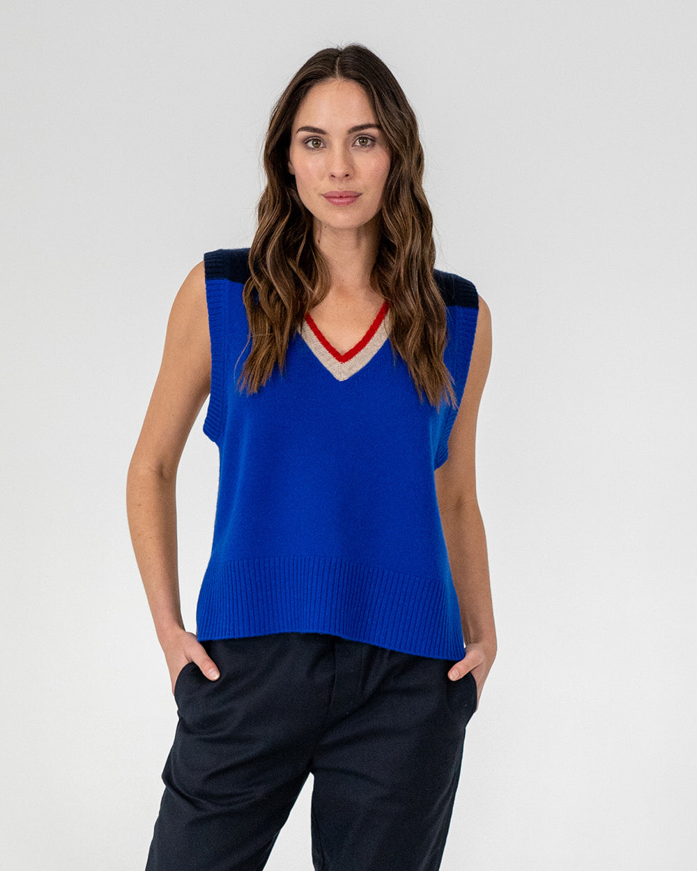 Sevilla Vest - Cobalt Multi – Elms+King
